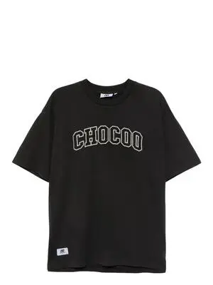 CHOCOOLATE Logo-embroidered T-shirt - Black