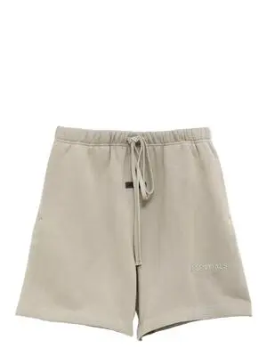 Fear Of God Logo-embroidered Elasticated-waist Shorts - Neutrals