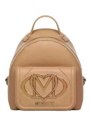 Moschino Logo Plaque Backpack - Brown