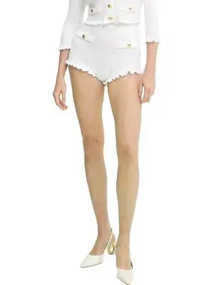ELISABETTA FRANCHI Ruffled Knit Shorts