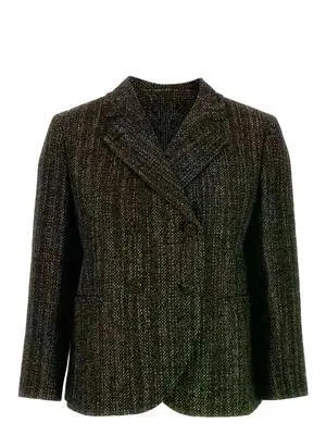 Fendi Tweed Double-breasted Jacket - Brown