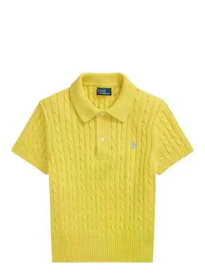 Polo Ralph Lauren Cable-knit Polo Top - Yellow