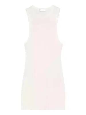 Wardrobe.NYC Racer Ribbed Tank Top - White