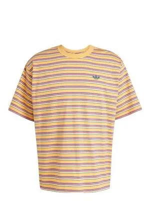 Adidas Stripe Tee Shirt - Multicolor Tech Green Green Almost Yellow