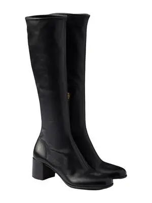 Prada Stretch Nappa Leather Boots - Black