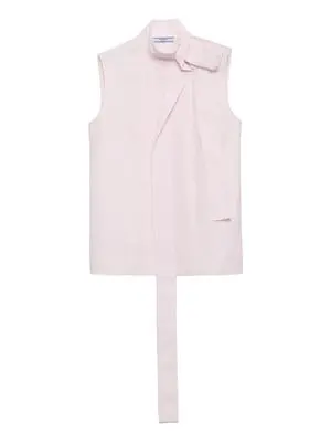 Prada Embroidered Poplin Top - Petal Pink