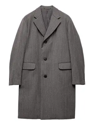 Prada Single-breasted Wool Coat - Grey