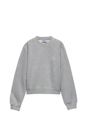 Prada Cotton Crew-neck Sweatshirt - Grey