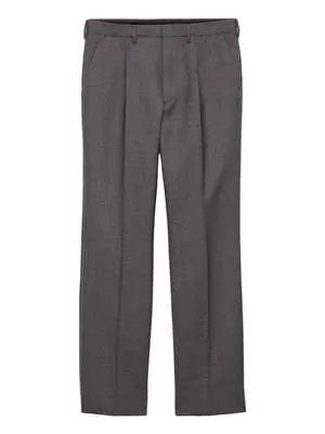 Prada Wool And Silk Wide Leg Pants - Grey