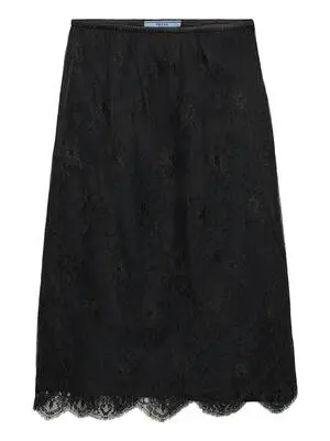 Prada Lace Pencil Skirt - Black