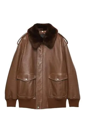 PRADA Nappa Leather Bomber Jacket