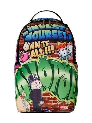 SPRAYGROUND Monopoly Graffiti Gold Rush Dlxr Backpack - Multicolor