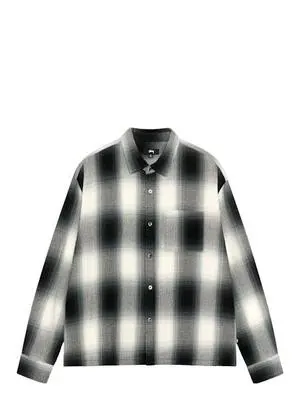 StÜssy Loose Weave Plaid Shirt - Grey