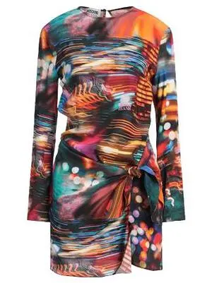 Moschino Mini Flared Viscose Dress - Orange