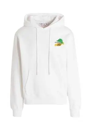 Off-White Brush Arrow Logo Hoodie - White