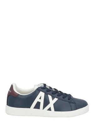 Armani Exchange Low-Top Leather Sneakers Navy
