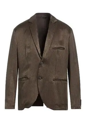 Giorgio Armani Single-breasted Cupro Blazer - Green
