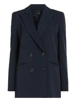 Pinko Double-breasted Twill Blazer - Blue