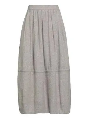 GENTRYPORTOFINO Midi Flared Virgin Wool Skirt - Beige