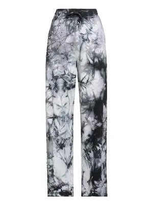 DES_PHEMMES Tie-dyed Fleece Track Pants With Crystals - Purple