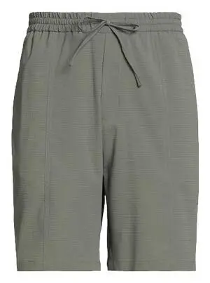 Emporio Armani Seersucker Casual Shorts Sage Green