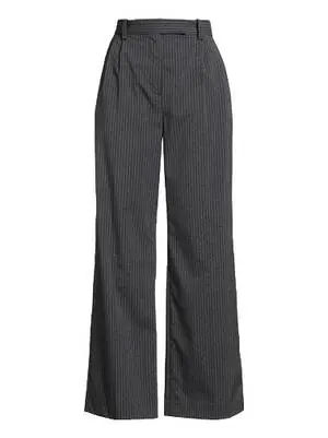 Maje Wide-leg Pinstripe Trousers - Grey
