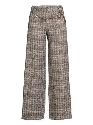 Maje Wide-leg Tweed Pants - Brown