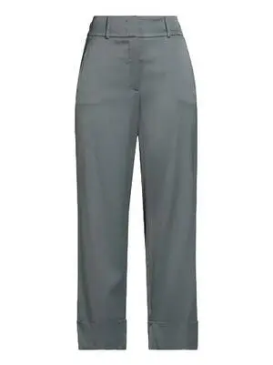 Peserico Straight-leg Pants With Folded Hem - Grey