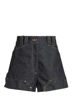 Sandro Denim Cotton Shorts - Blue