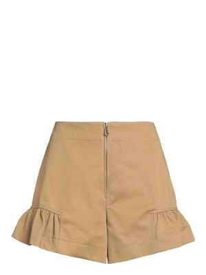 Sandro High-waisted Cotton Twill Shorts - Camel