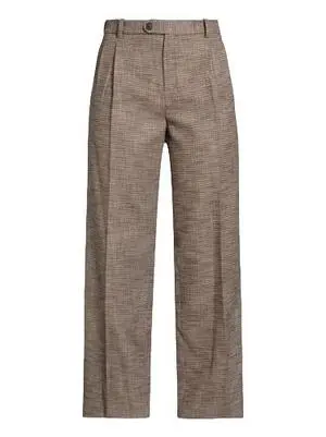Sandro Straight-leg Houndstooth Pants - Beige