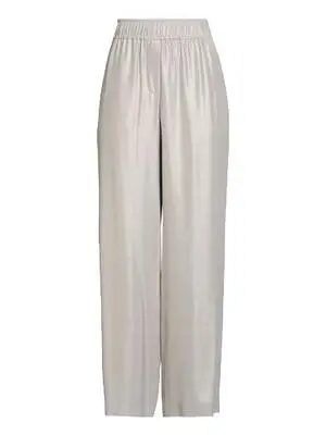 Brunello Cucinelli Crepe Wide-leg Pants - Grey