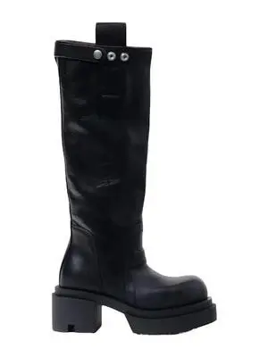 Rick Owens Hollywood Knee Pull-on Bogun Boot - Black