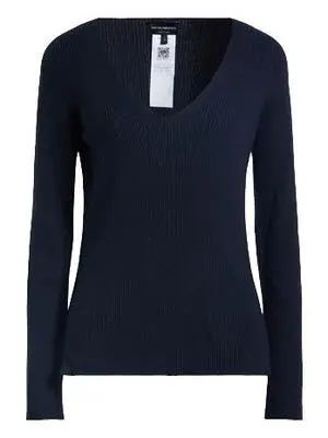 Emporio Armani Knitted V-neck Lightweight Sweater - Navy