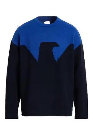 Emporio Armani Intarsia-knit Sweater - Blue