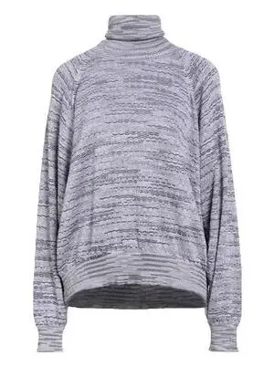 Missoni Cotton-blend Knit Turtleneck - Purple