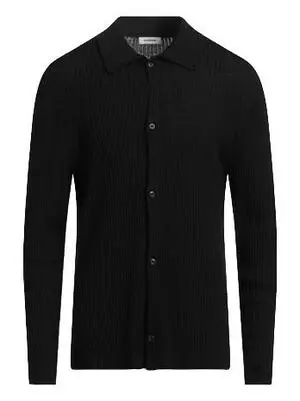 Sandro Ribbed Knit Cardigan - Black