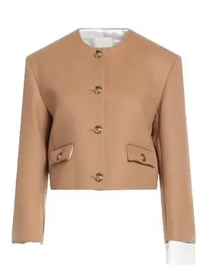 Sandro Jacket In Wool Blend - Beige