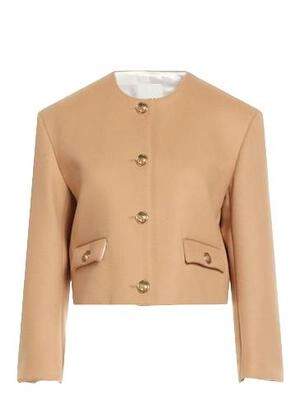 Sandro Jacket In Wool Blend - Camel