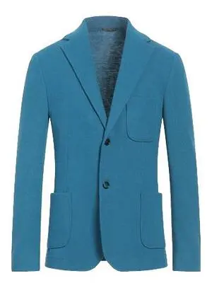 DANIELE ALESSANDRINI Blazer Deep Teal Size Polyester, Acrylic, Viscose - Green