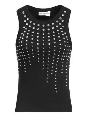 DES_PHEMMES Top With Appliqués - Black