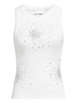 DES_PHEMMES Ribbed Tank Top - Off White