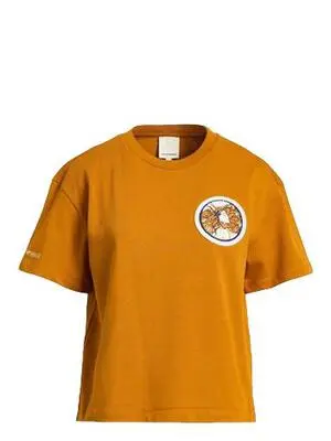 Emporio Armani Cotton Jersey T-shirt With Appliqués - Red