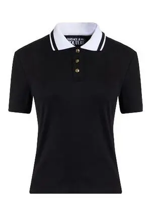 Versace Polo Shirt Polyester Blend - Black