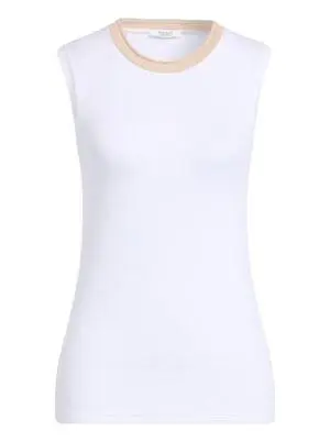 Peserico Ribbed Jersey Top - White