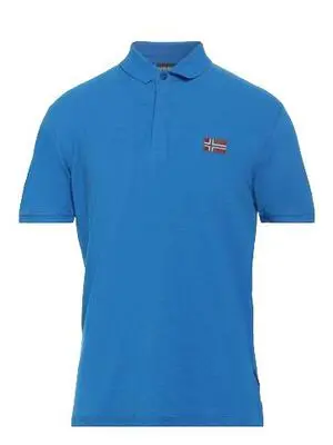NAPAPIJRI Polo Shirt Azure Size Cotton - Blue