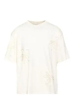 Sandro T-shirt Cream Size Cotton - White