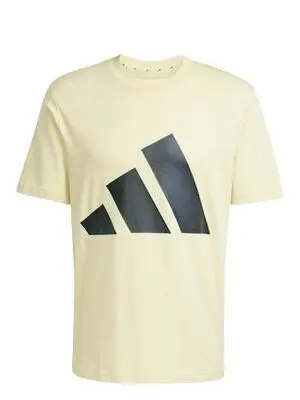 Adidas Essentials Big Logo Tee Shirt - Powder Yellow Black