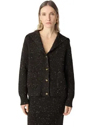 BOTTEGA  VENETA Wool English Rib Cardigan - Fondant