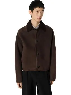 BOTTEGA  VENETA Felted Merino Shearling Jacket - Fondant